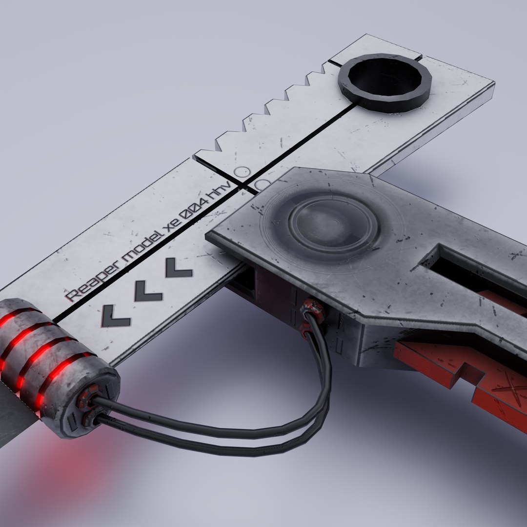 Sci-fi Scythe Lowpoly PBR 3D - TurboSquid 1929484