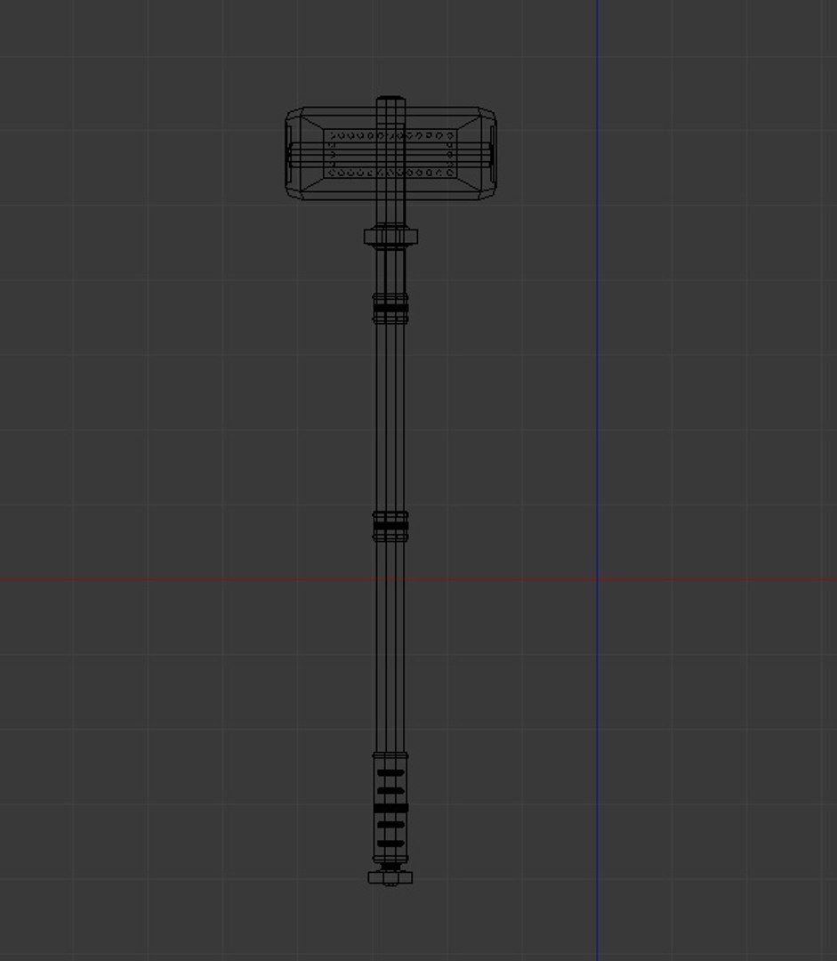 Fantasy Dwarf Hammer 3d Model