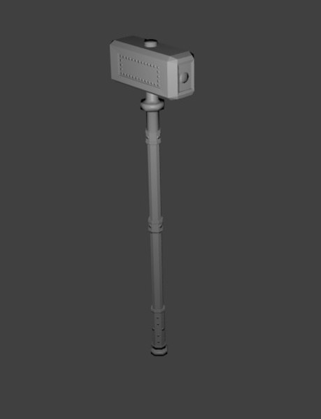fantasy dwarf axe 3d obj
