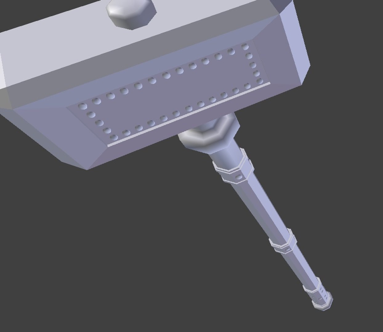 Fantasy Dwarf Hammer 3d Model