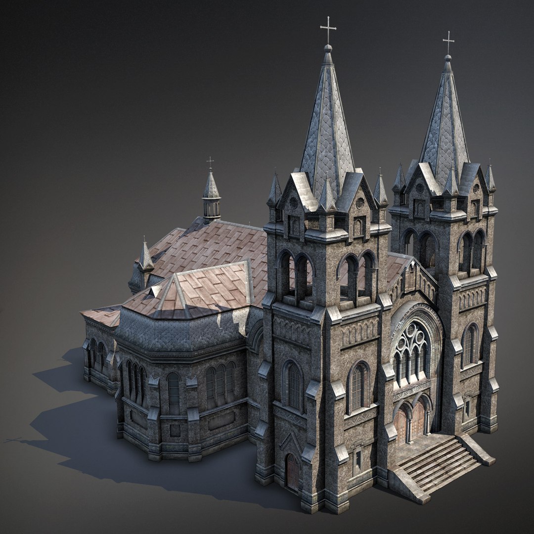 3d Gothic Cathedral Exteriors Model