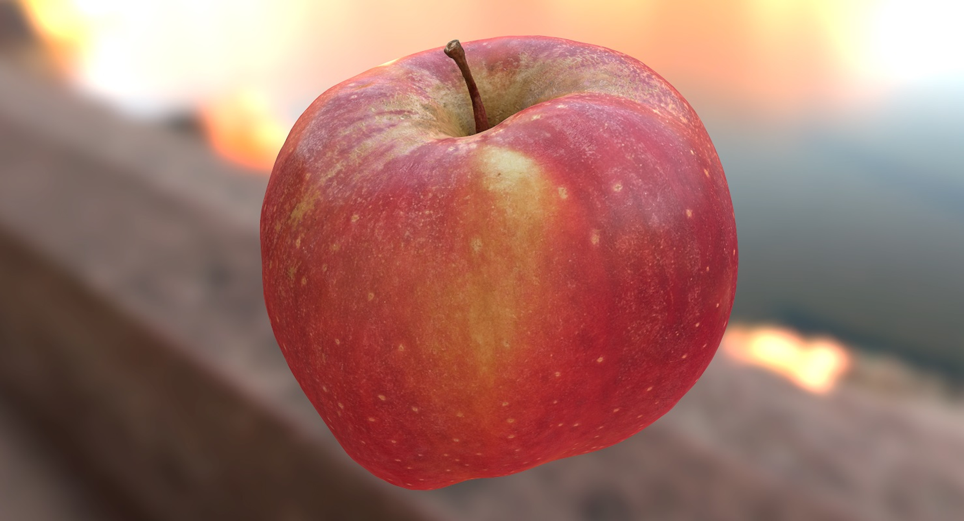 Big Red Apple Scanned 3ds