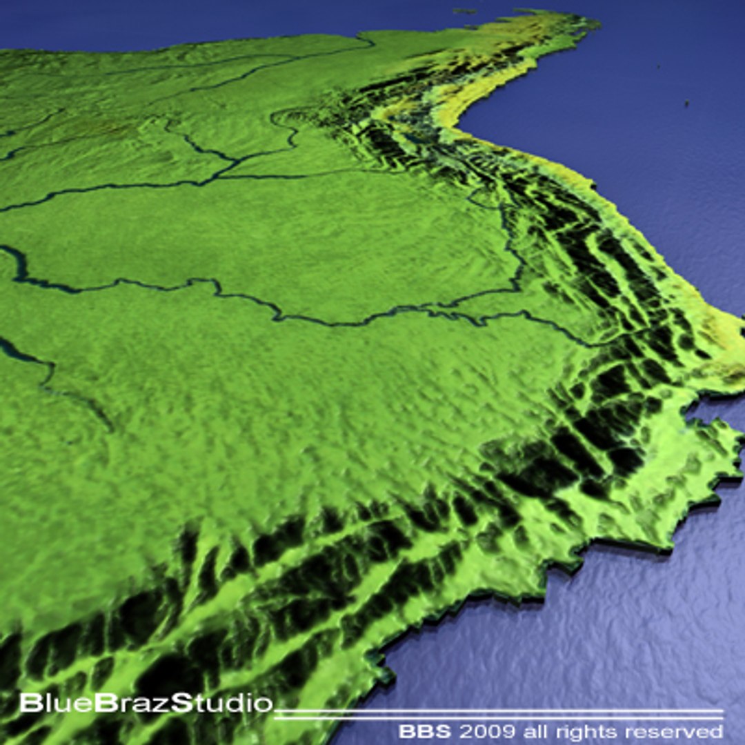 South America 3d Model