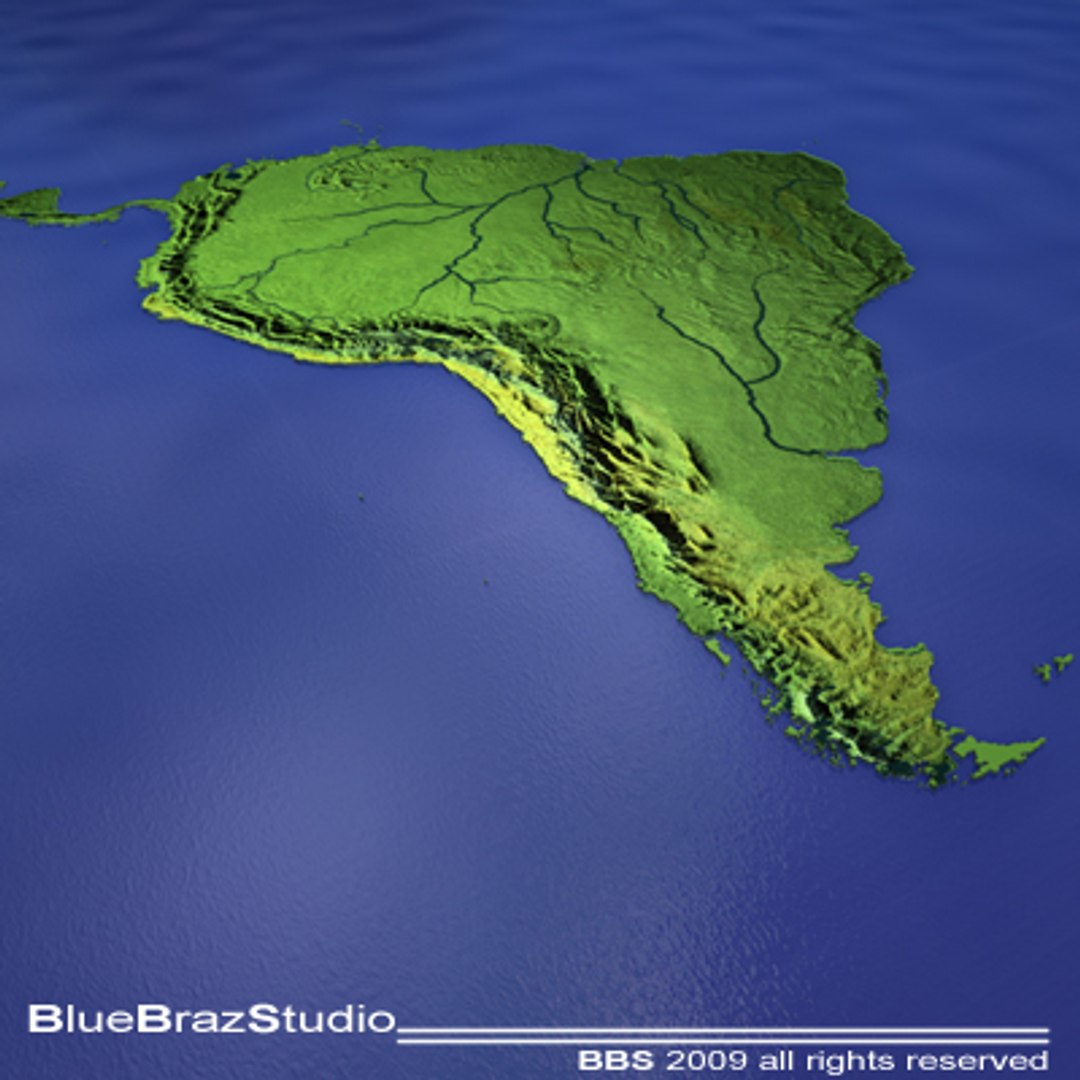 South America 3d Model