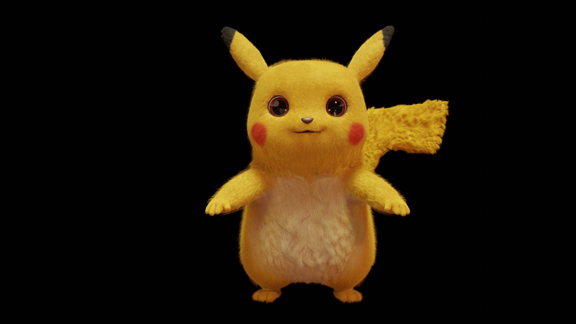Pikachu Model With Fur 3D Model - TurboSquid 2108550