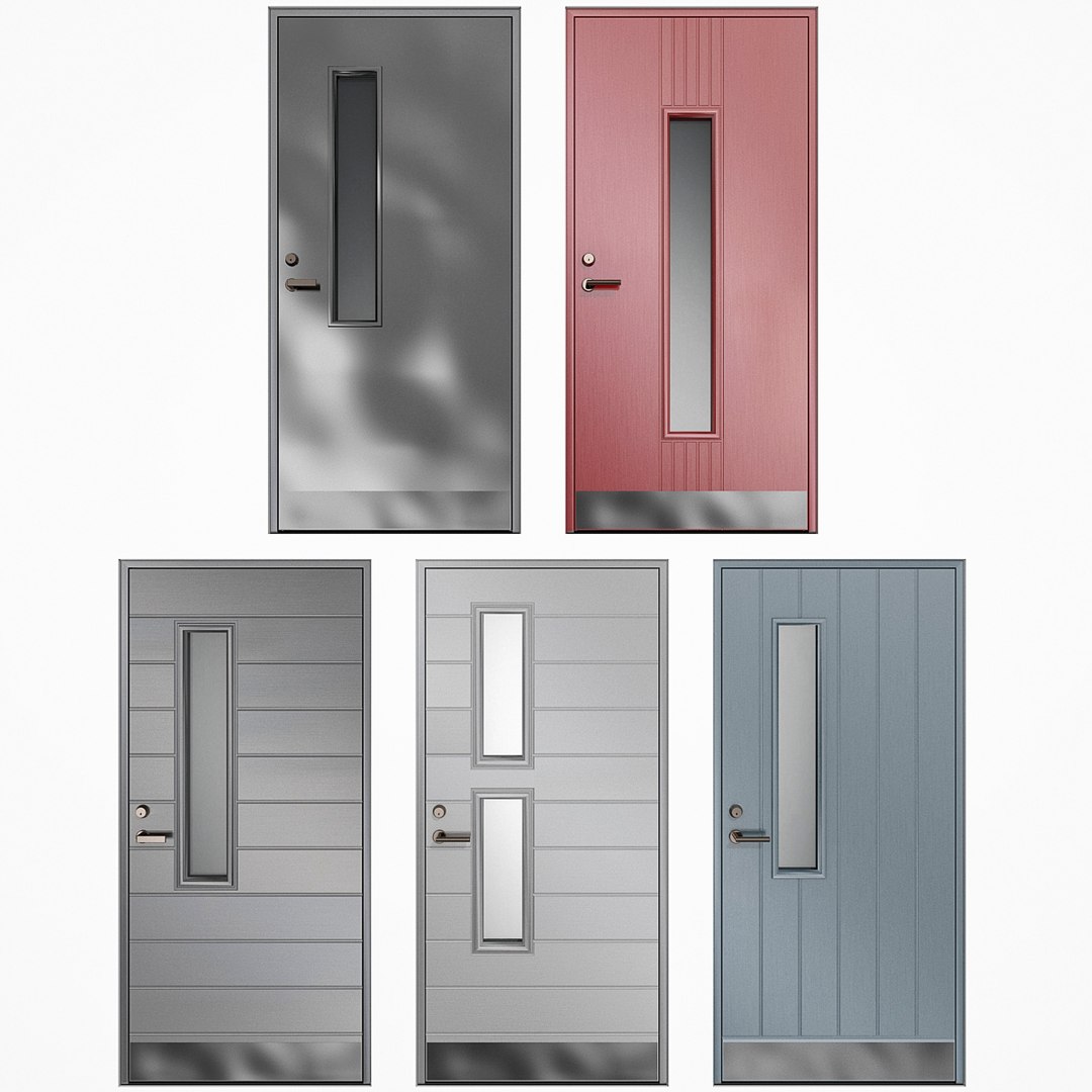 Metal swinging fire doors 3D 모델 - TurboSquid 1960772