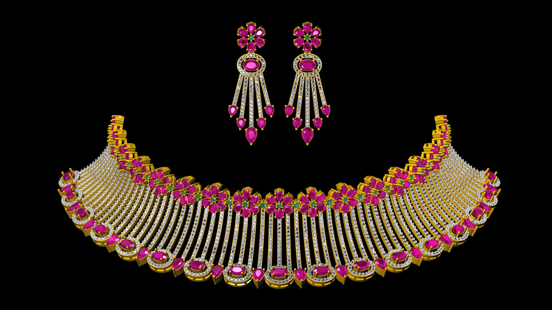 Diamond Jewellery Choker 3D Model - TurboSquid 2020146