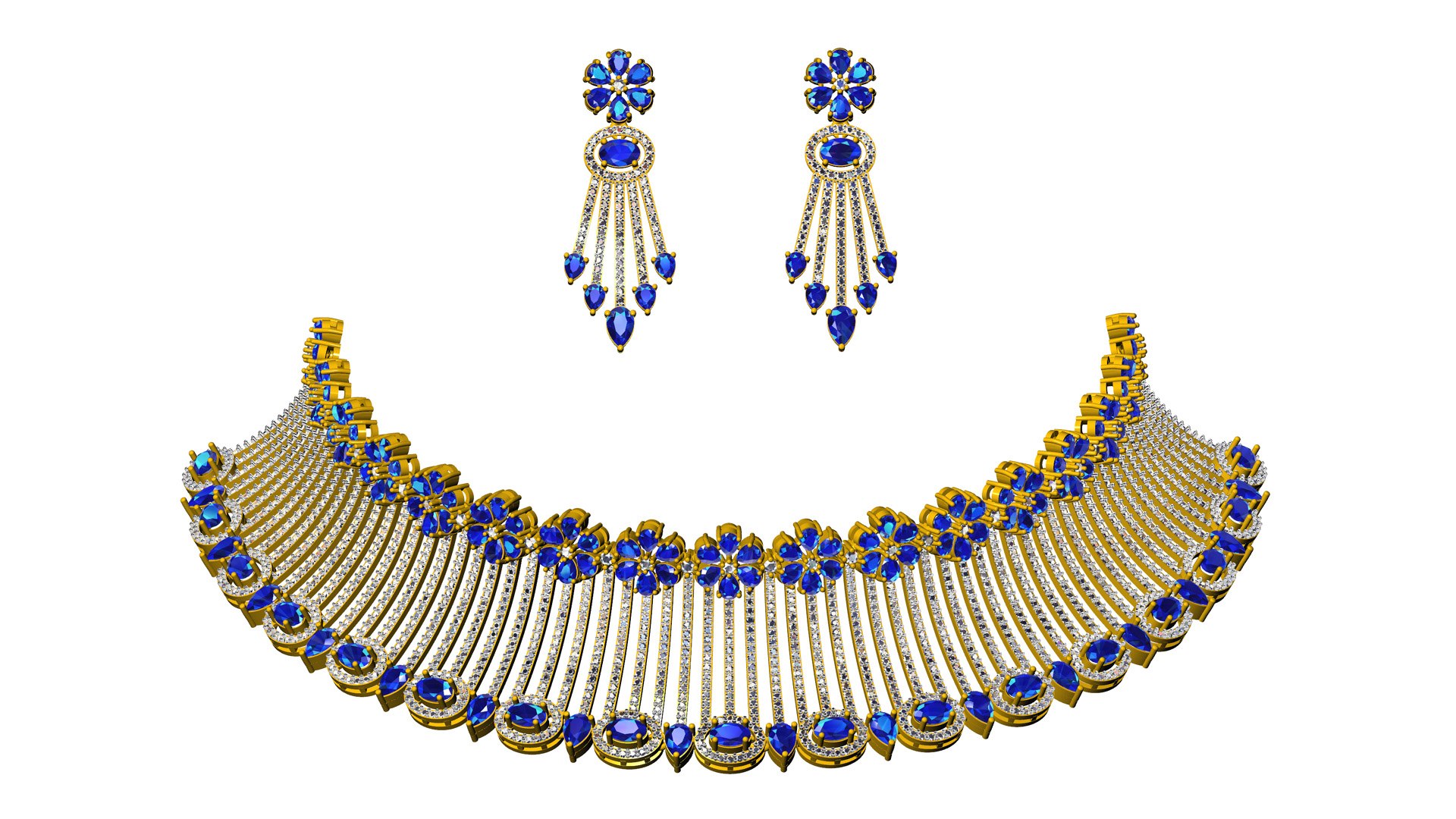 Diamond Jewellery Choker 3D Model - TurboSquid 2020146