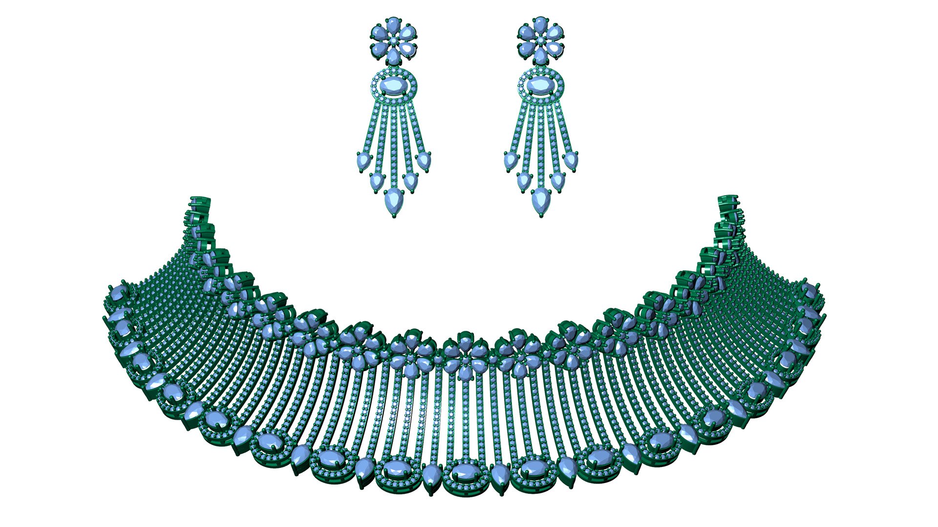 Diamond Jewellery Choker 3D Model - TurboSquid 2020146