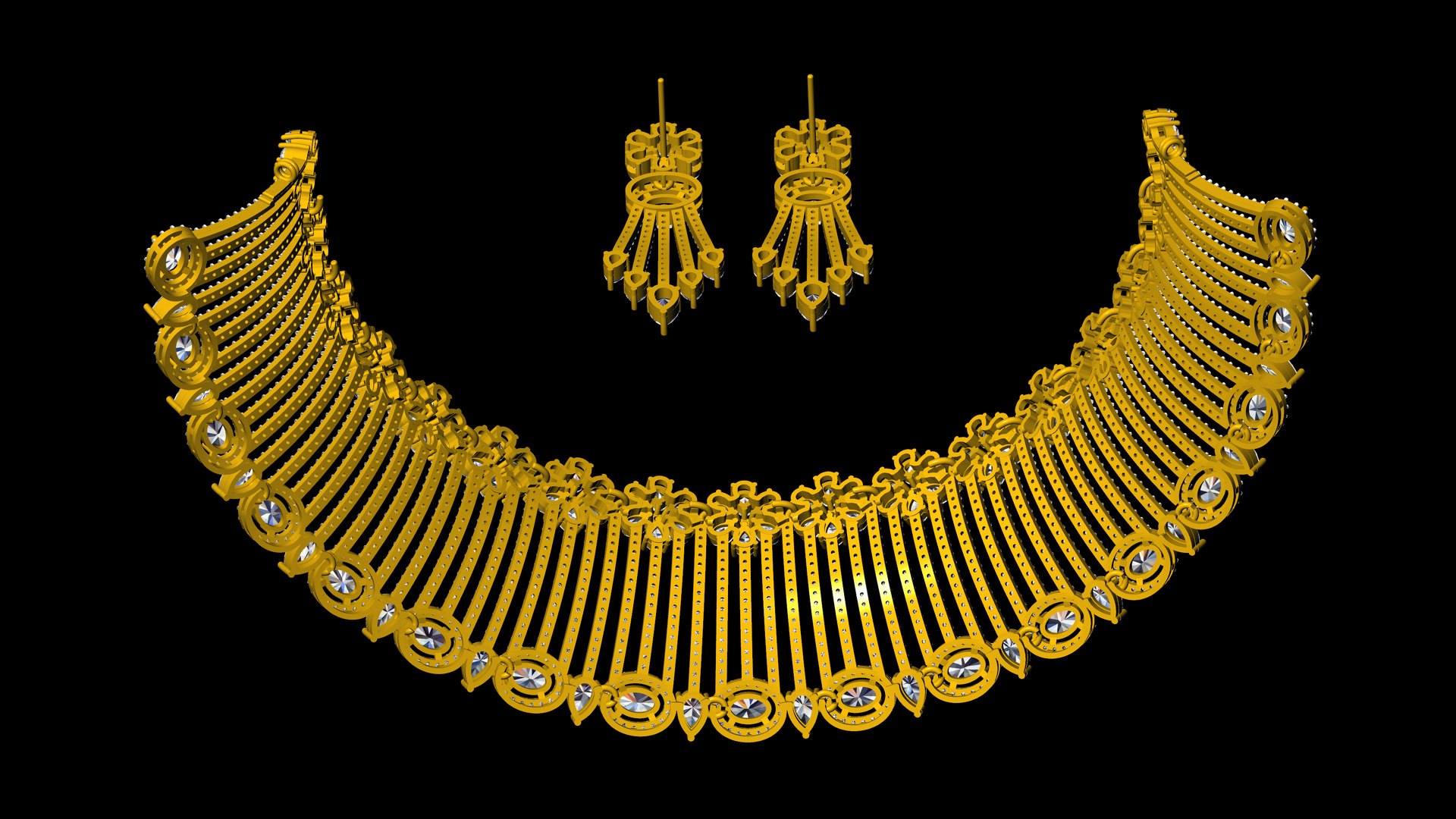 Diamond Jewellery Choker 3D Model - TurboSquid 2020146