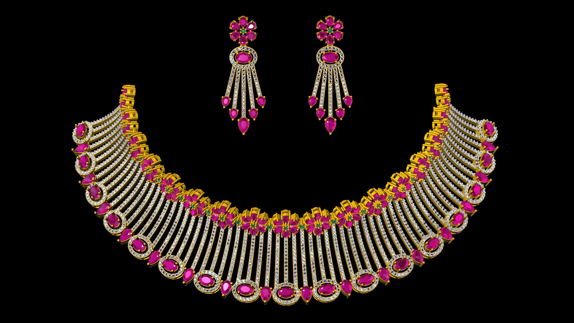 Diamond Jewellery Choker 3D Model - TurboSquid 2020146