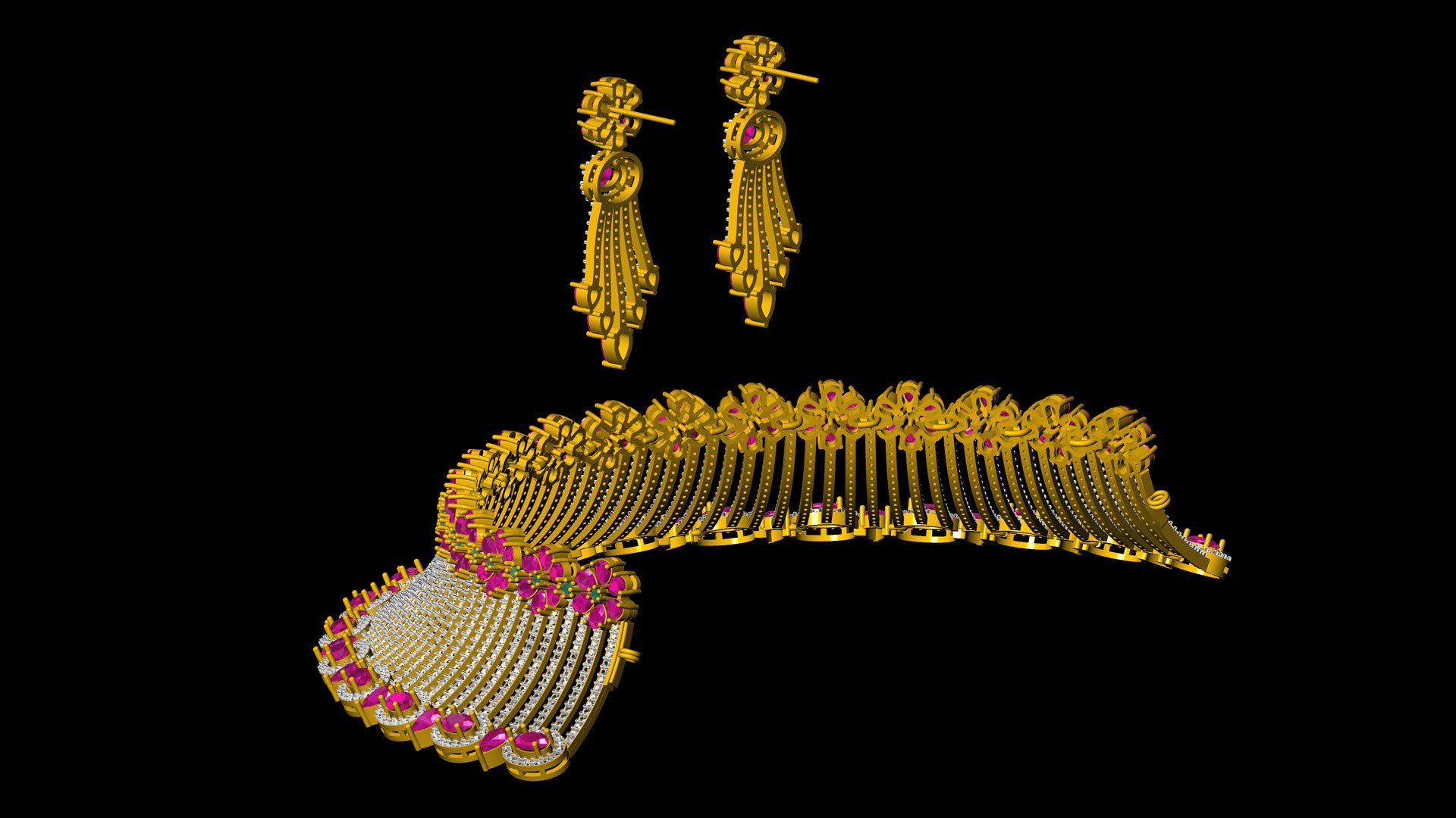 Diamond Jewellery Choker 3D Model - TurboSquid 2020146