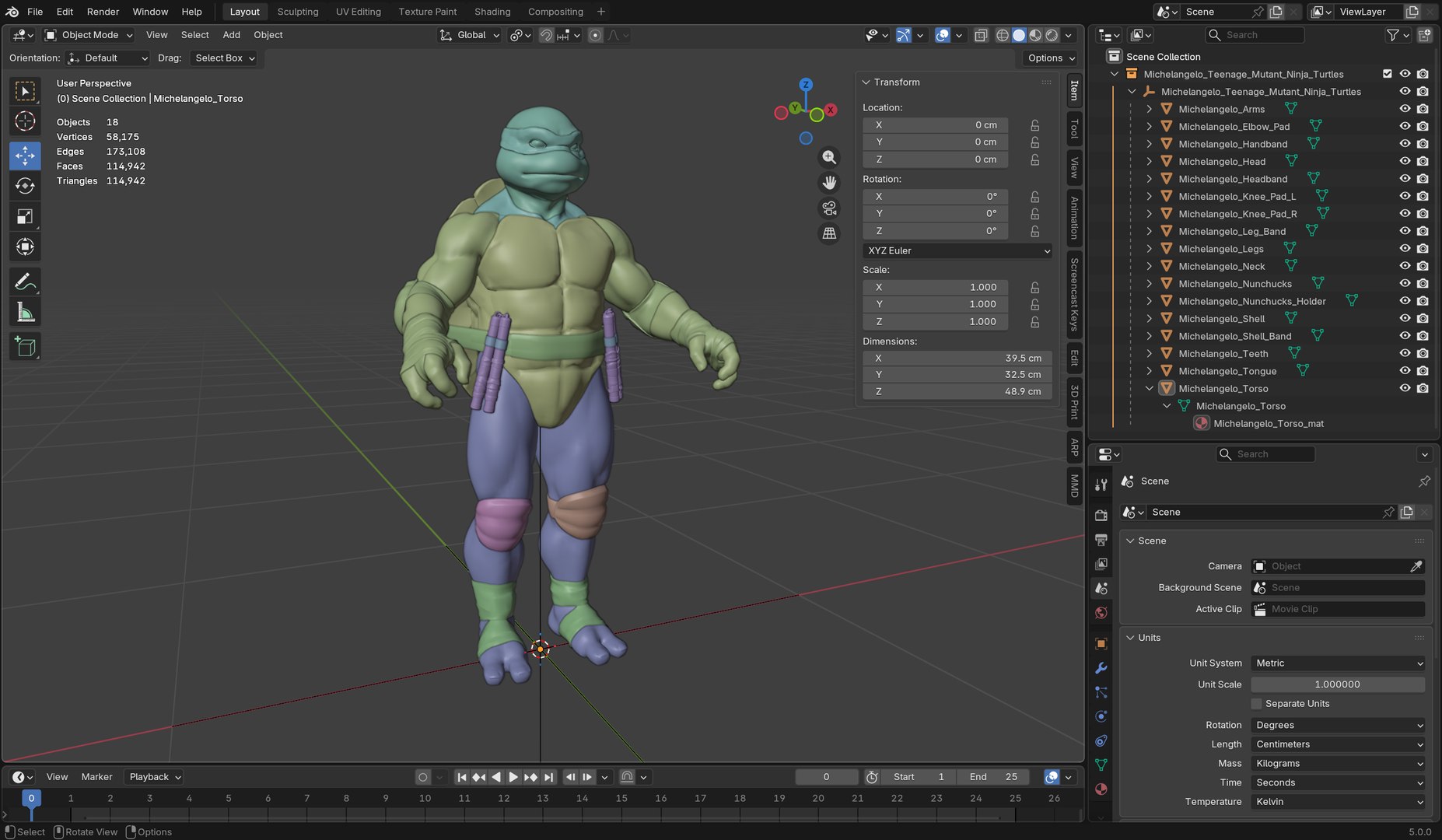 3D TMNT Collection - TurboSquid 2500541