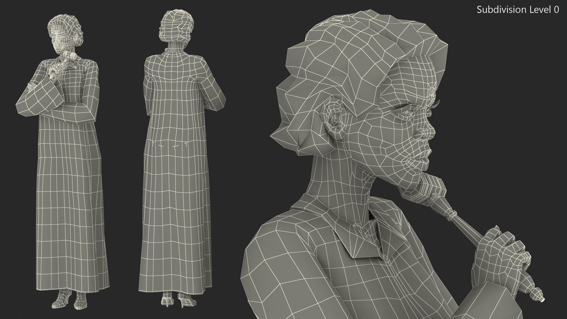 3D dark skin judge woman model - TurboSquid 1669439