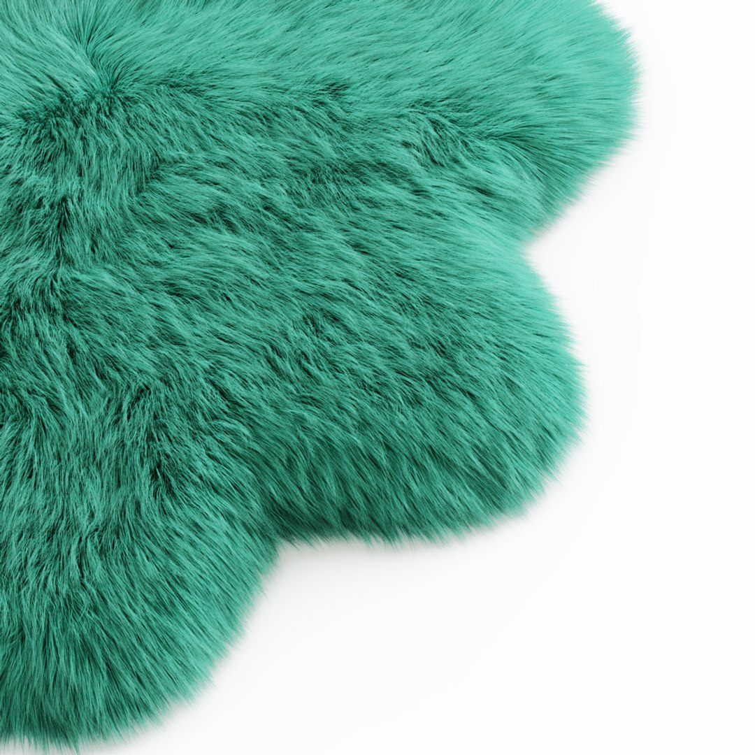 3D Sheepskin Flower Shaped Carpet Model - TurboSquid 1476985