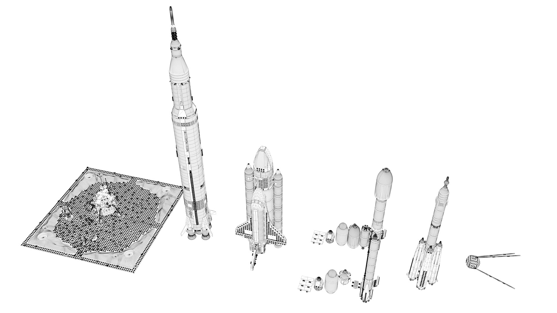 LEGO Space Package 3D Model - TurboSquid 2243287