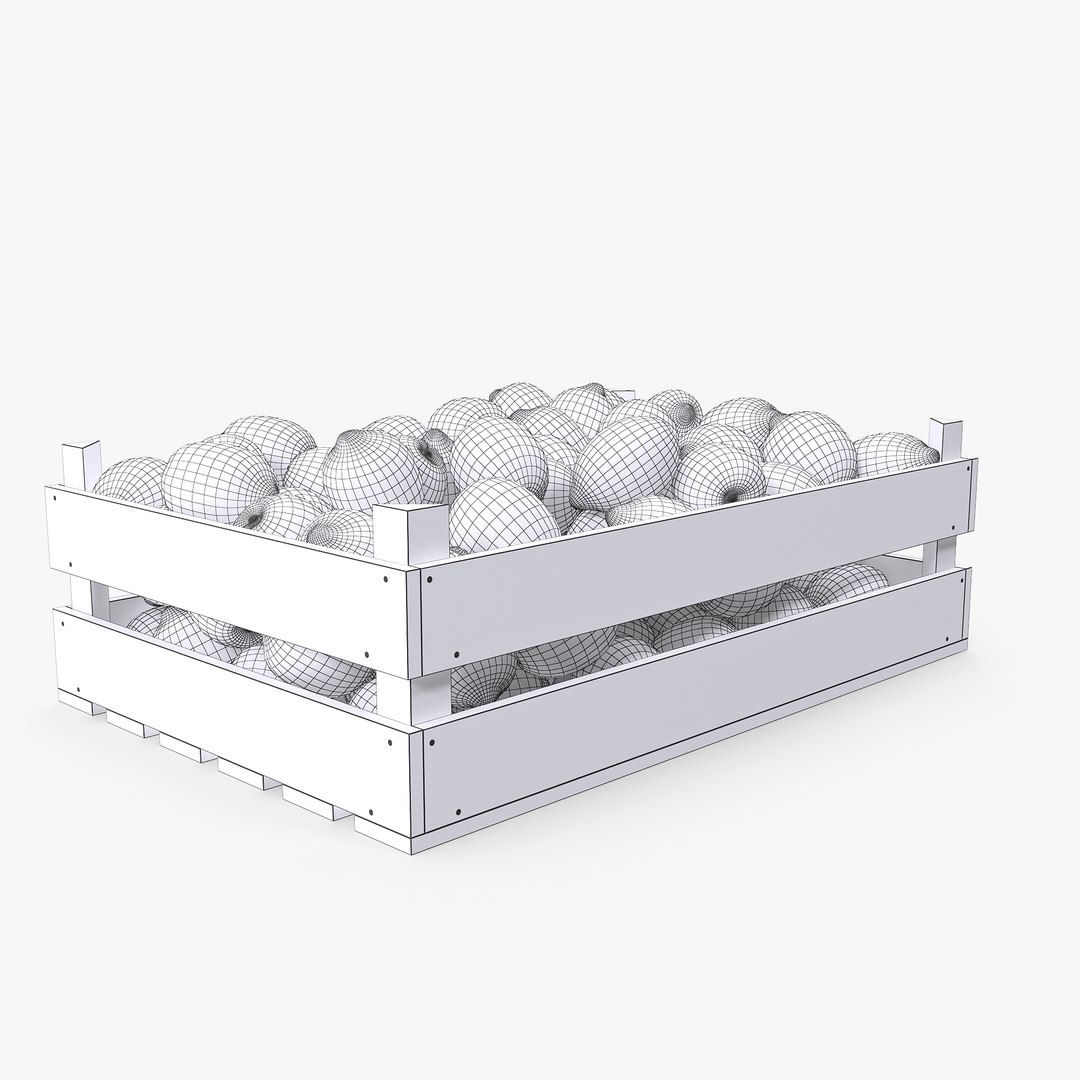 Lemon Wooden Crate 3D Model - TurboSquid 1307485