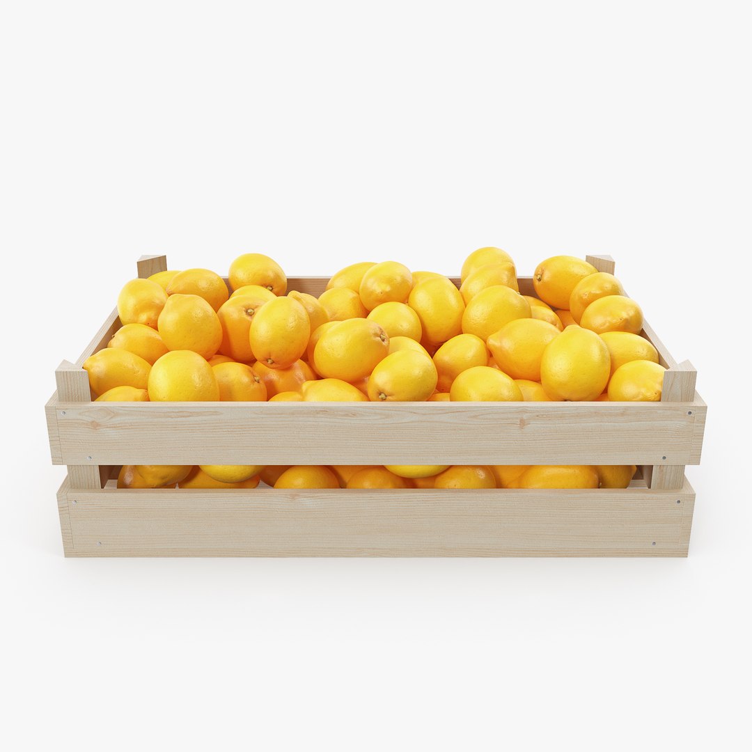 Lemon wooden crate 3D model - TurboSquid 1307485