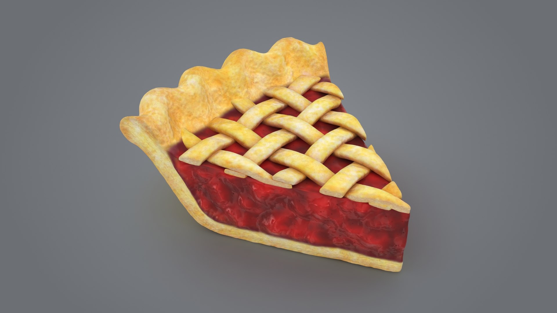 3D модель Cherry Pie Slice - TurboSquid 2041107