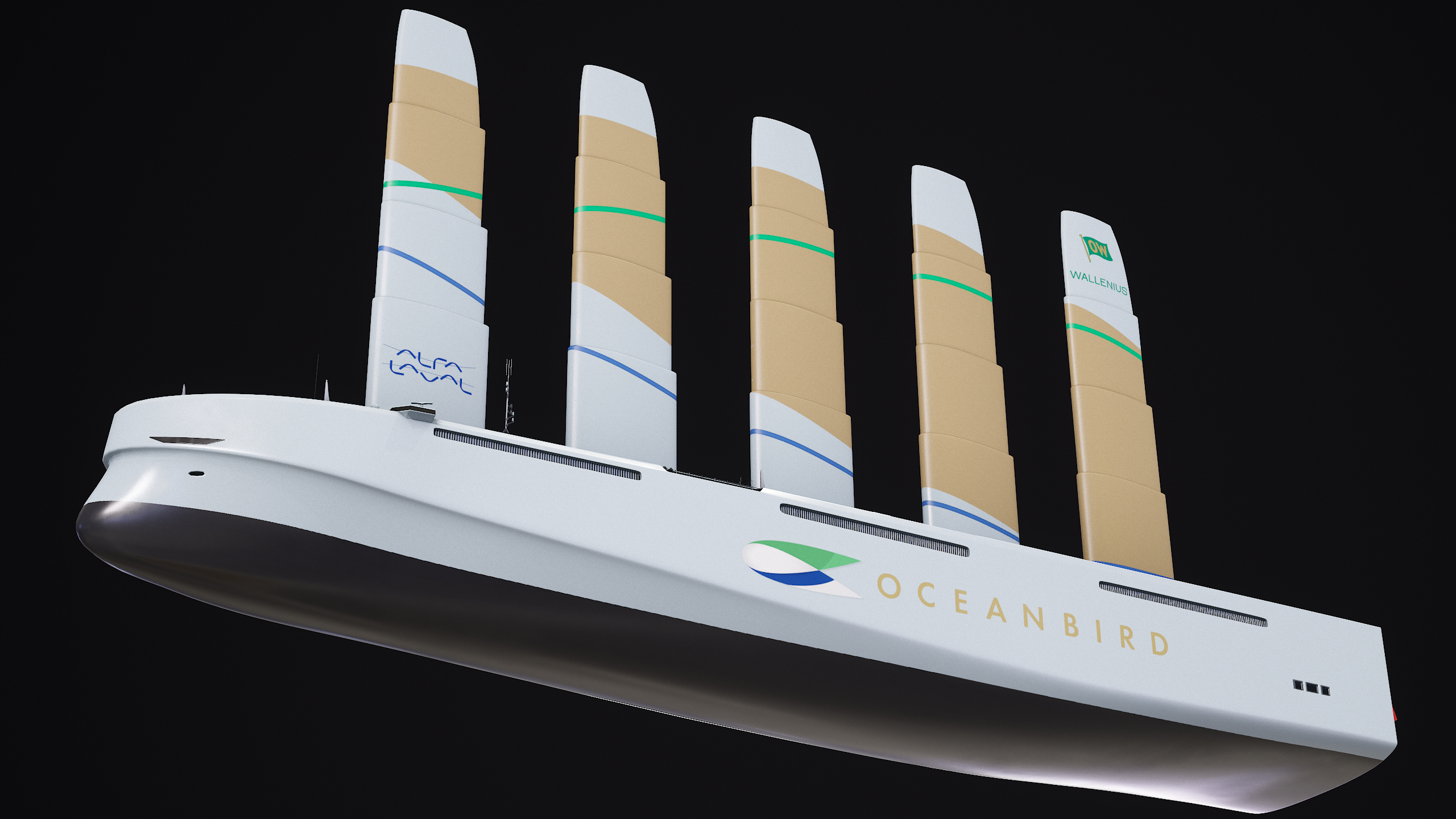 Oceanbird Futuristic Eco Container Ship PBR 3D model - TurboSquid 1783078