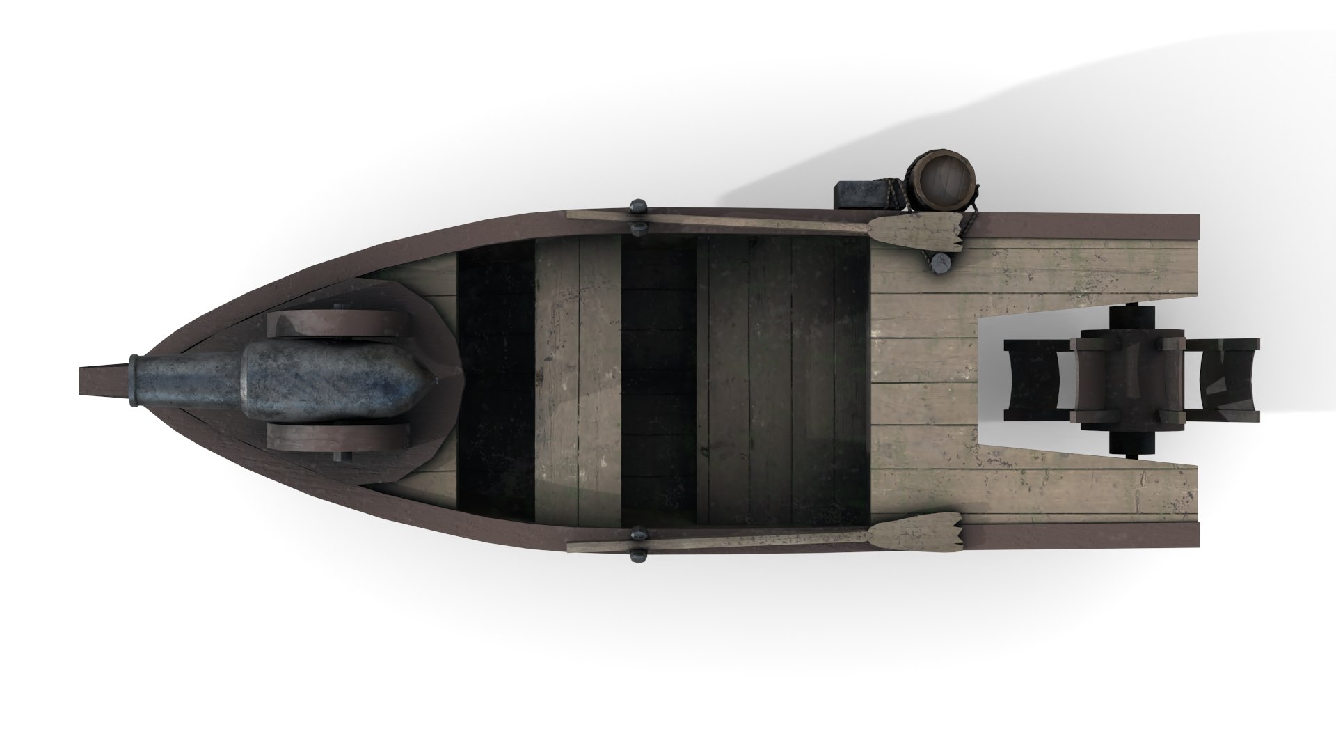 Warship With Cannon 2 3D Model - TurboSquid 1718992