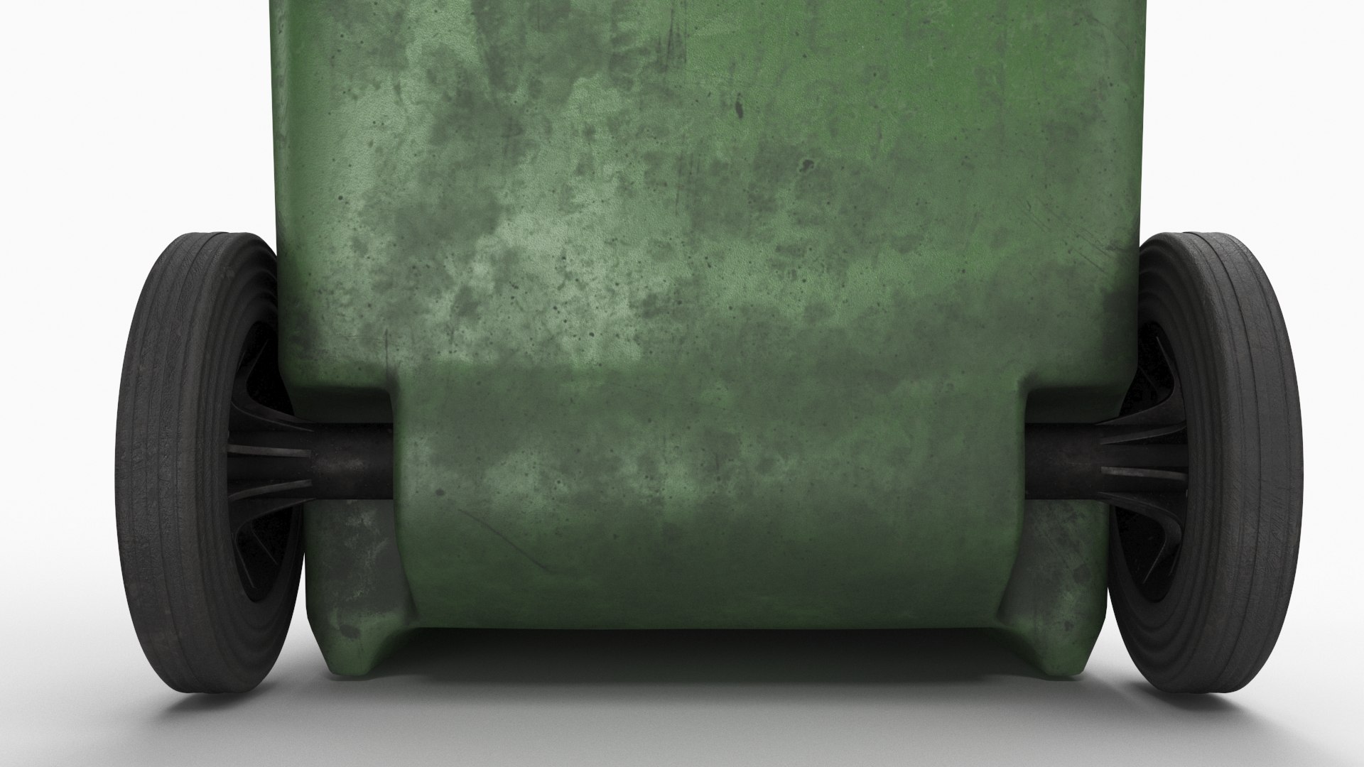 Wheeled Garbage Bin Green Dirty 3D Model - TurboSquid 2090877