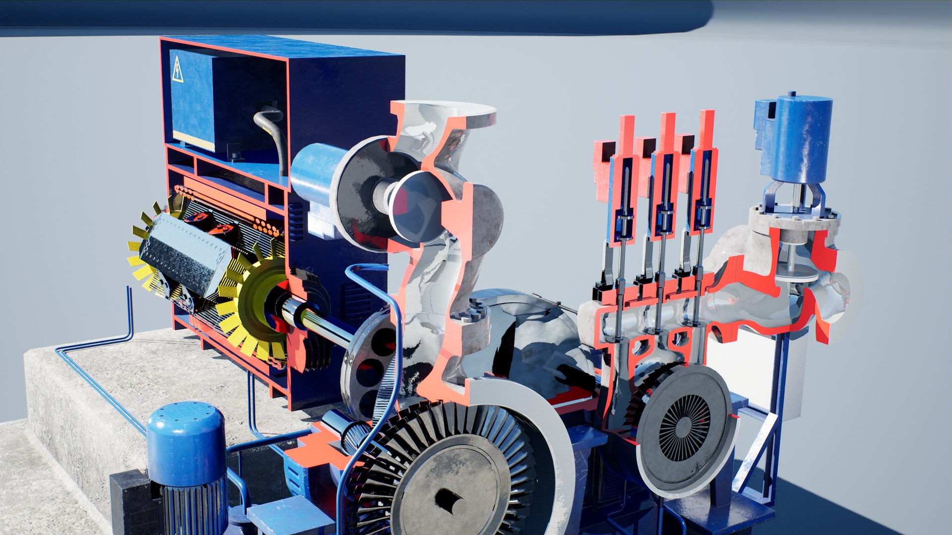 3D siemens sst 060 steam turbine model - TurboSquid 1579909