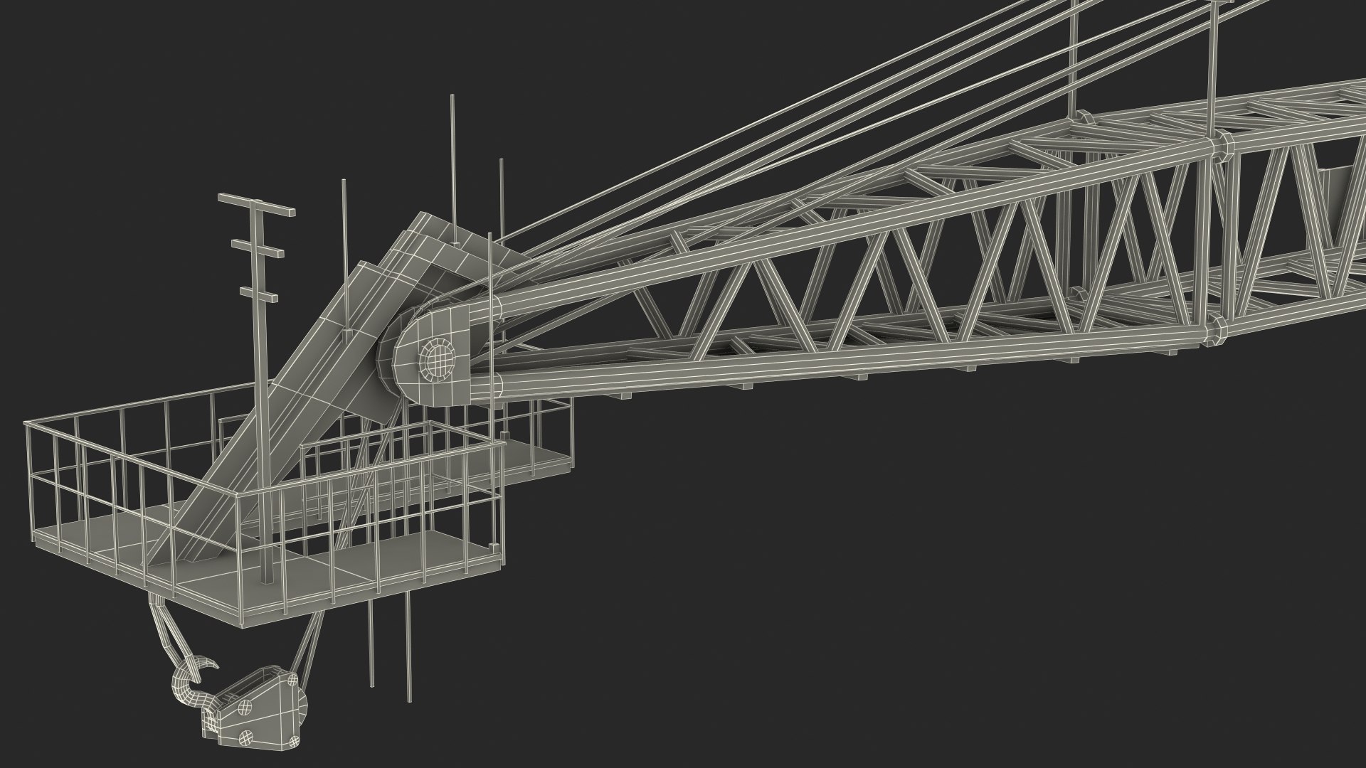 3D Industrial Arrow Crane - TurboSquid 1839913