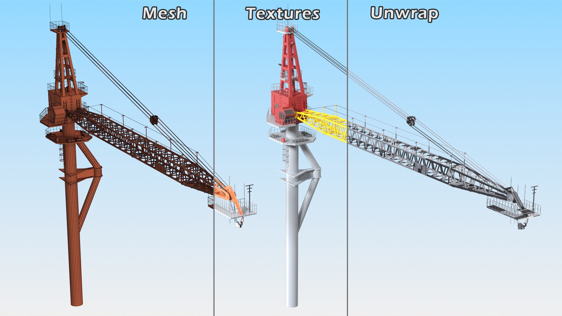 3D Industrial Arrow Crane - TurboSquid 1839913