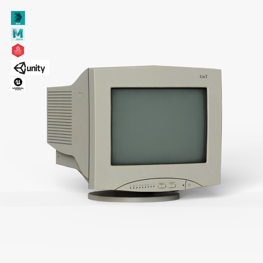 3D CRT Monitor - TurboSquid 2185121