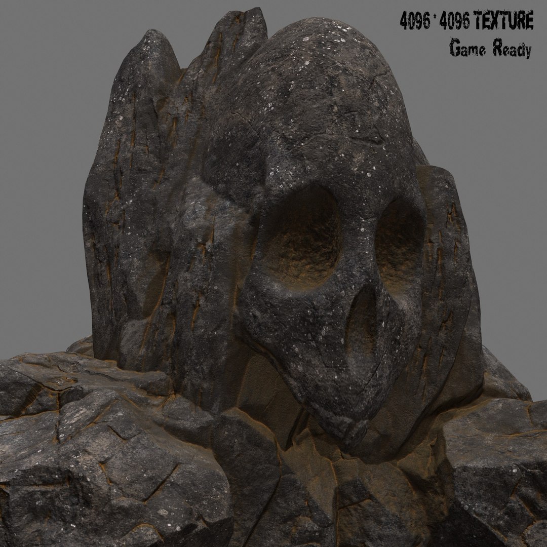 skull rock 3d model