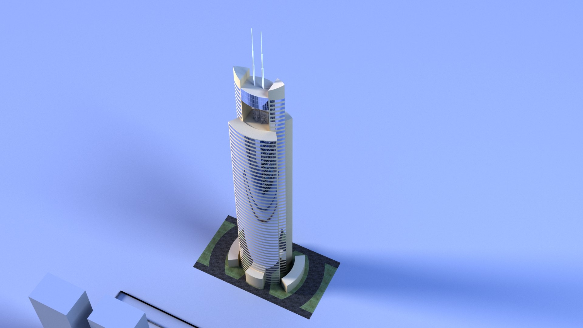 3D Burj Tamkeen Tower Riyadh - TurboSquid 2354999