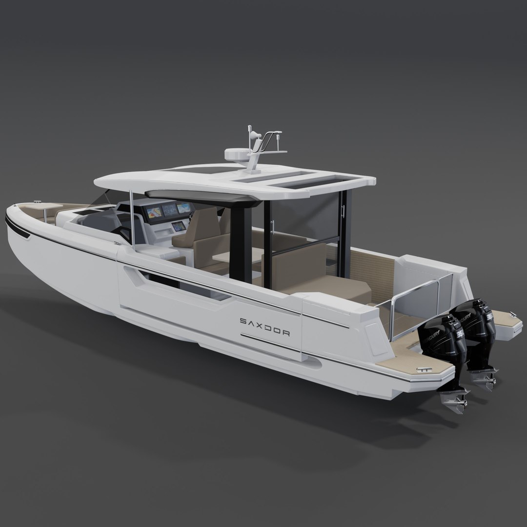 Saxdor 400 GTO Luxury Motor Yacht 3D PBR 3D Model - TurboSquid 2212947
