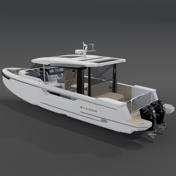 modelo 3d Yate a motor de lujo Saxdor 400 GTO 3D PBR - TurboSquid 2212947