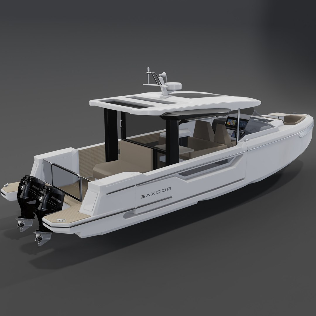 Saxdor 400 GTO Luxury Motor Yacht 3D PBR 3D Model - TurboSquid 2212947