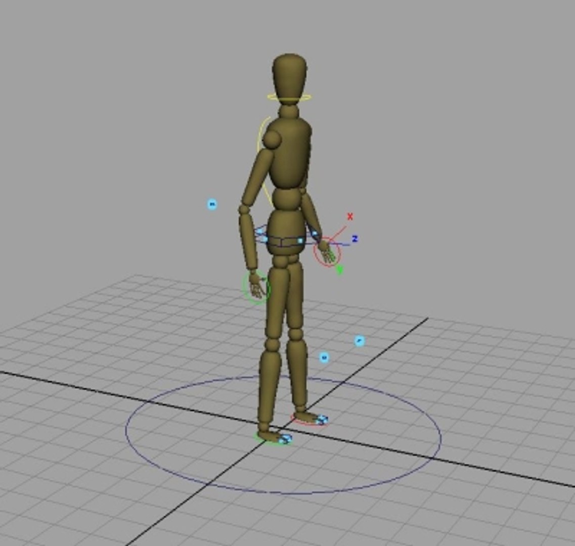 Simple Wooden Man 3d Model