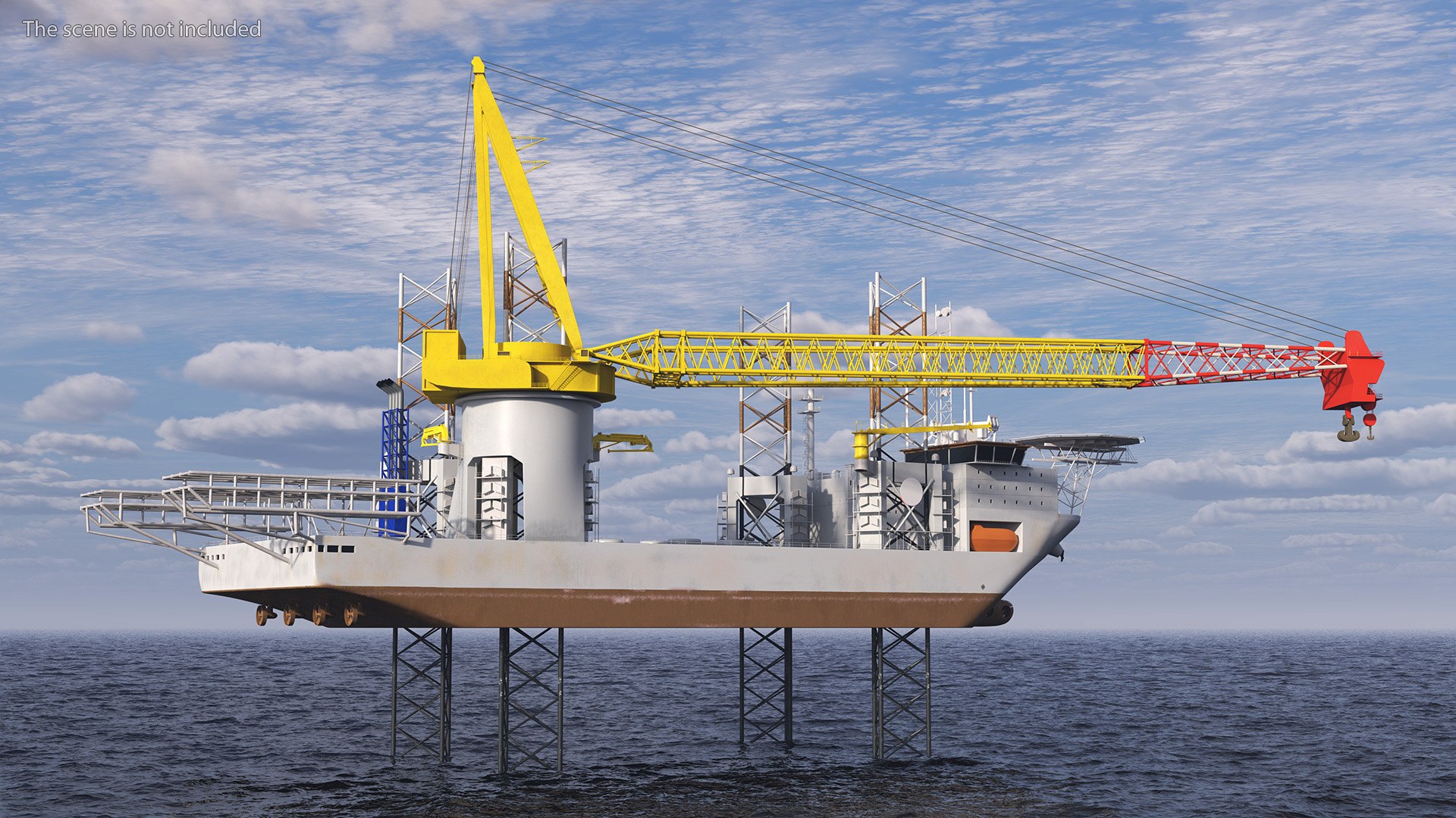 Self-Lifting Floating Construction Vessel 3D - TurboSquid 2237718