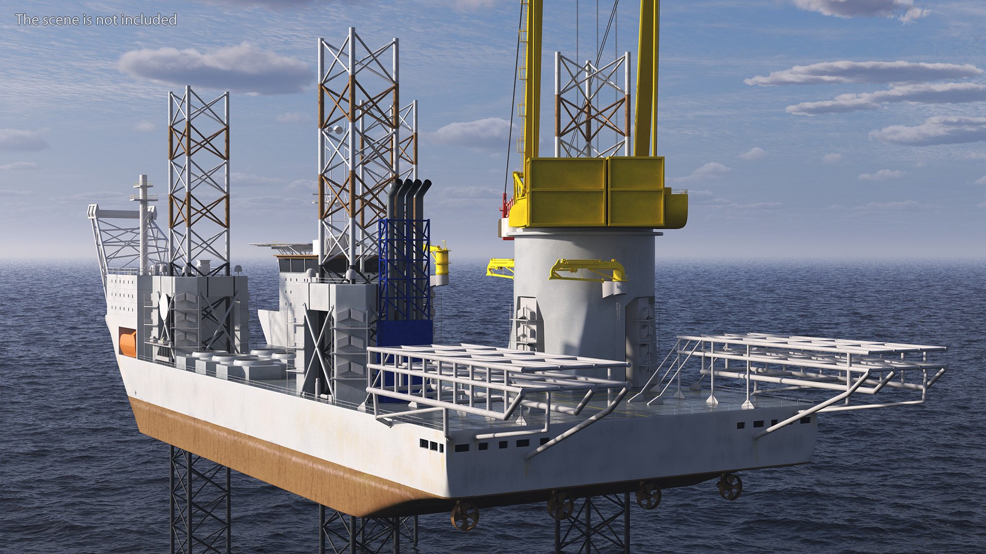 Self-Lifting Floating Construction Vessel 3D - TurboSquid 2237718