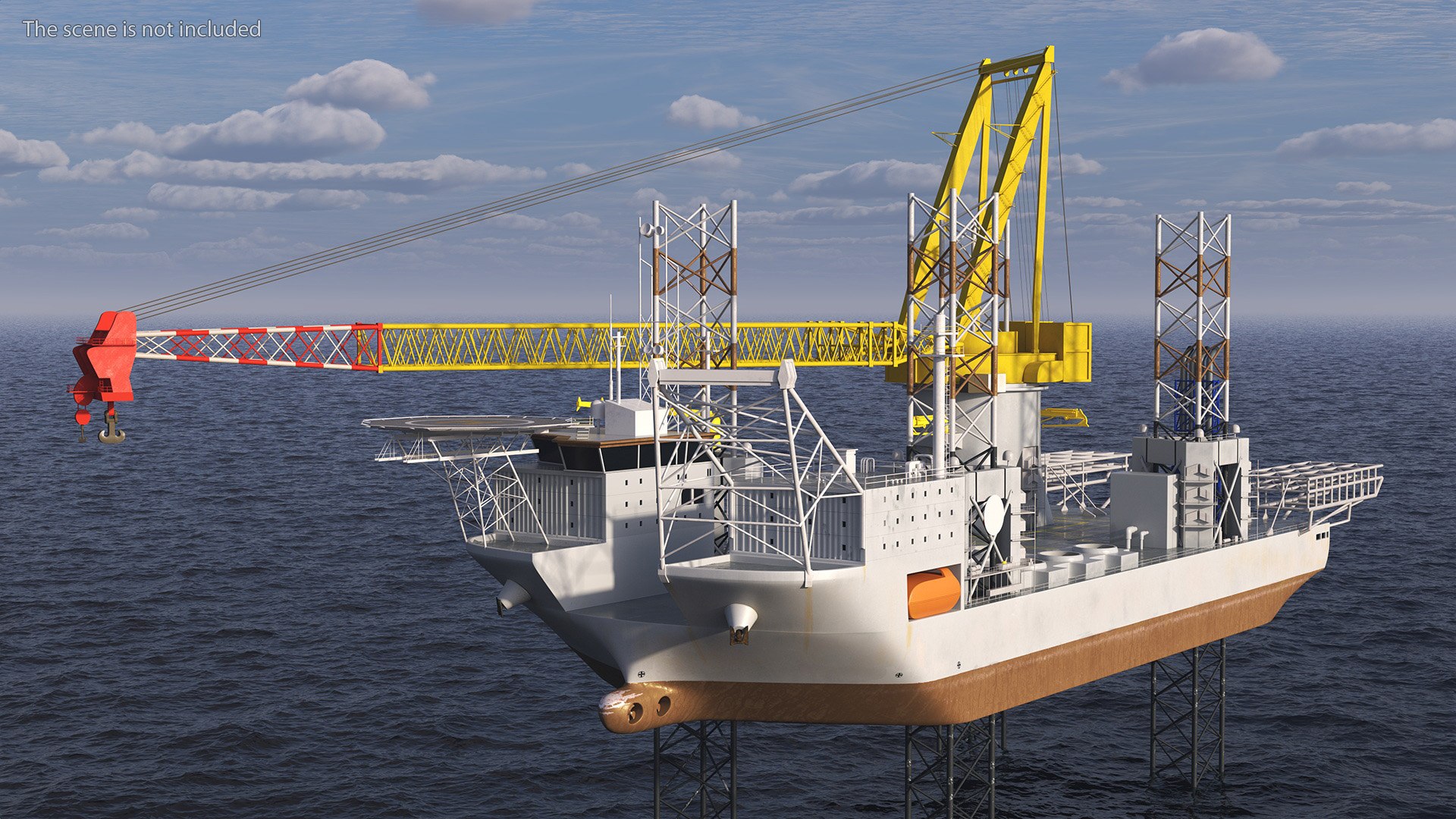 Self-Lifting Floating Construction Vessel 3D - TurboSquid 2237718