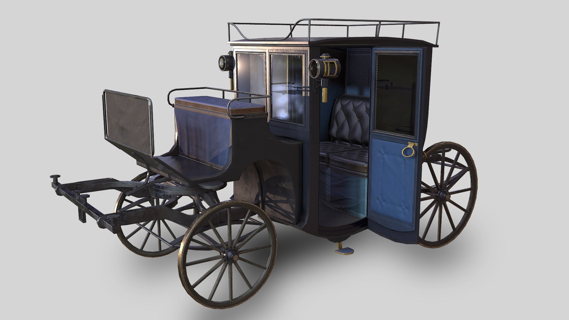 3D Brougham Carriage Pbr - TurboSquid 1195714
