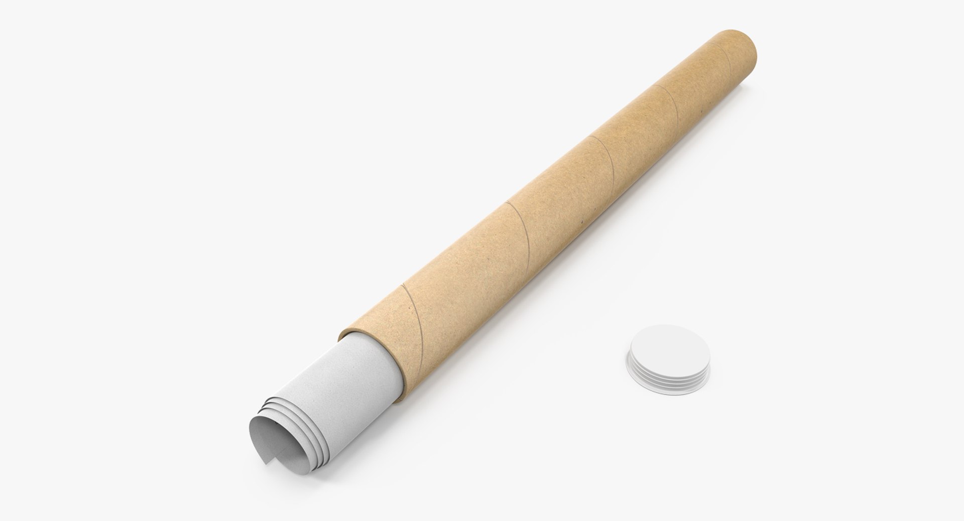 Cardboard tube papers 3D model - TurboSquid 1283810