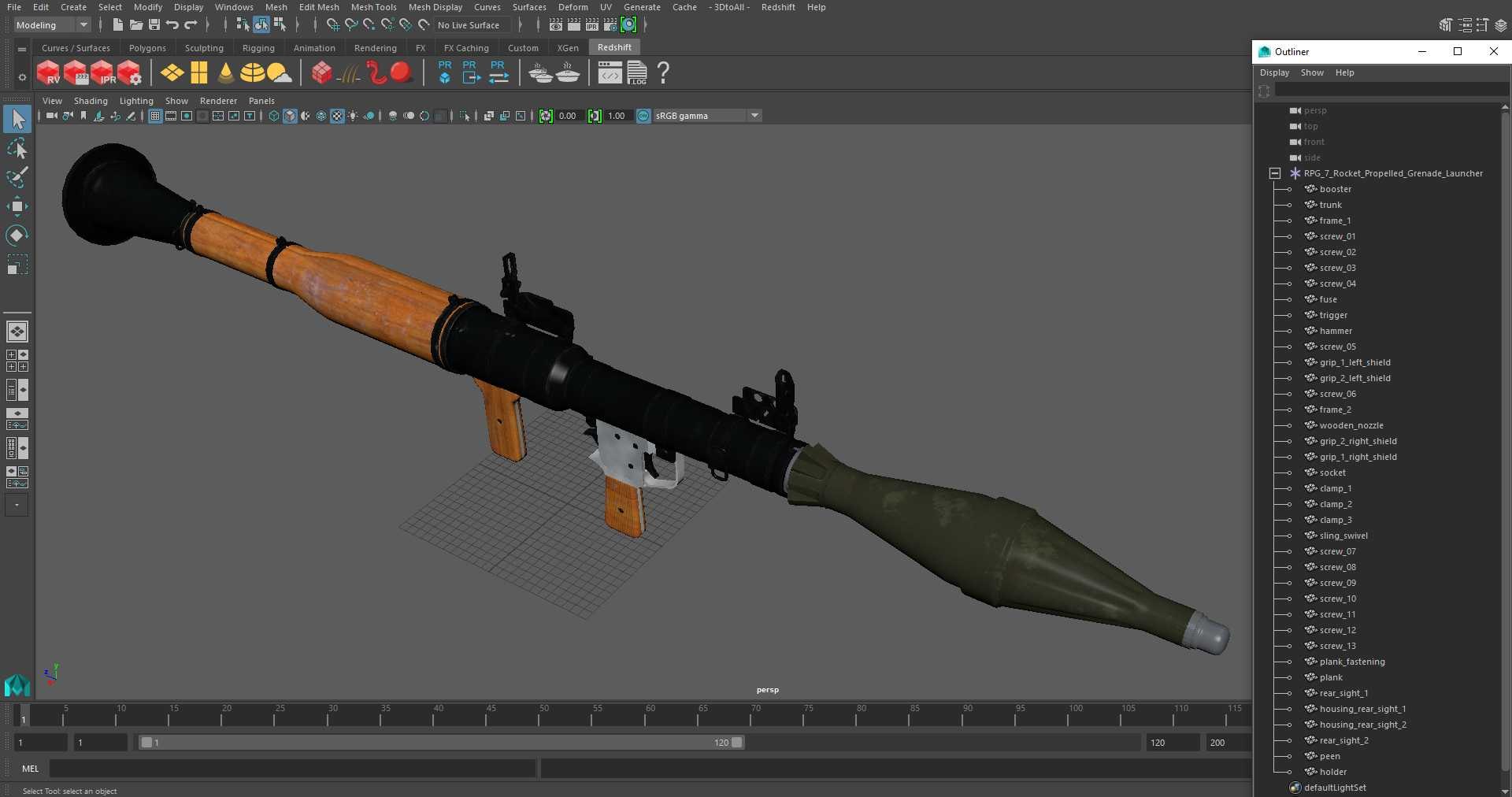 3D RPG-7 Rocket Propelled Grenade Launcher - TurboSquid 2206097