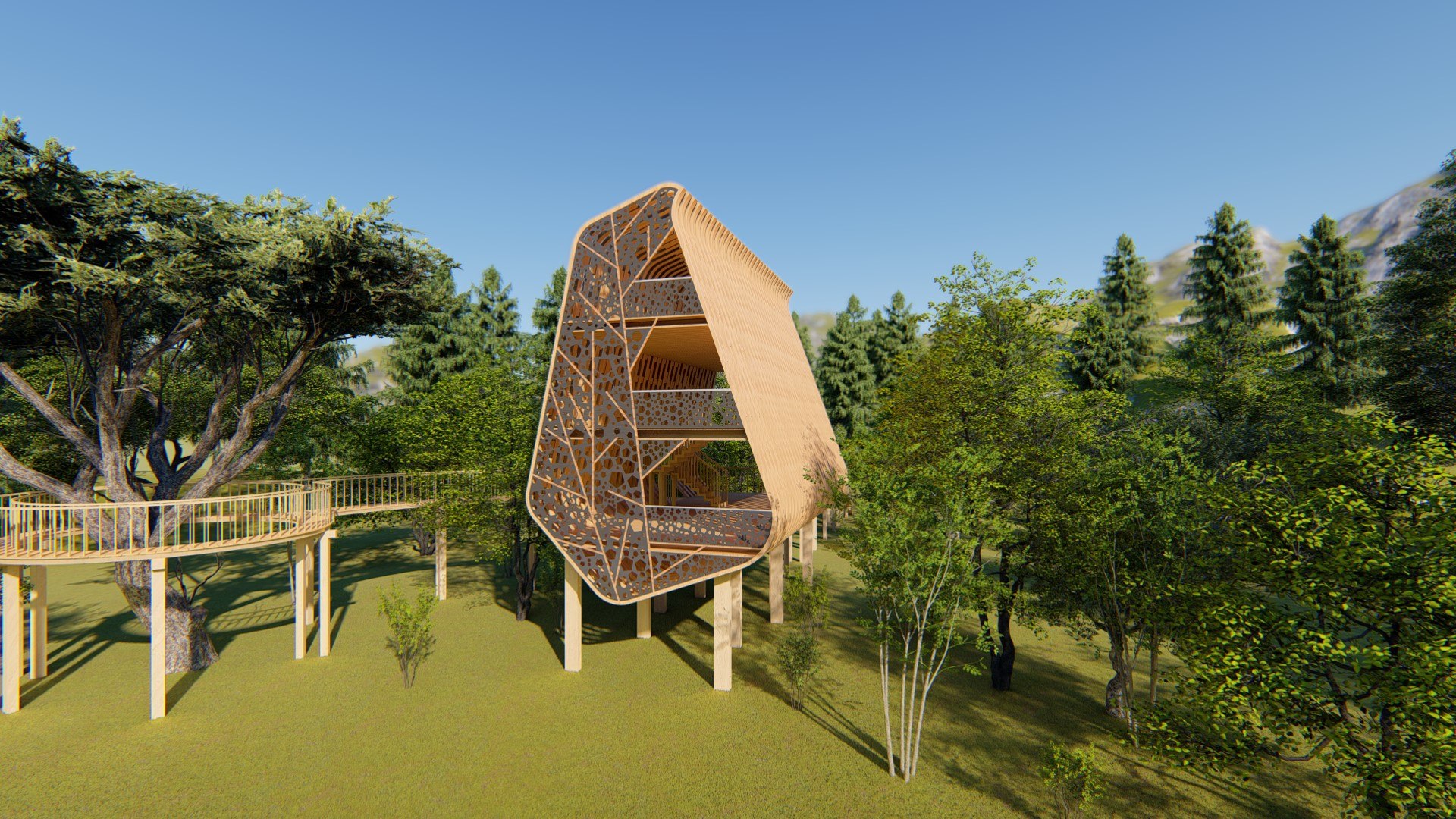 3D tree house model - TurboSquid 1489880
