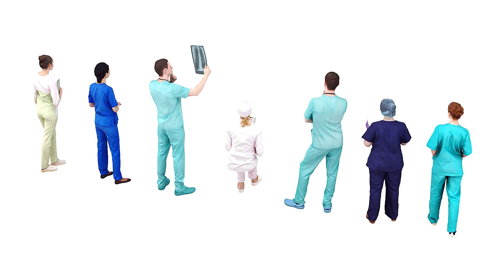3D Medical Staff Set X7 Model - TurboSquid 2384241