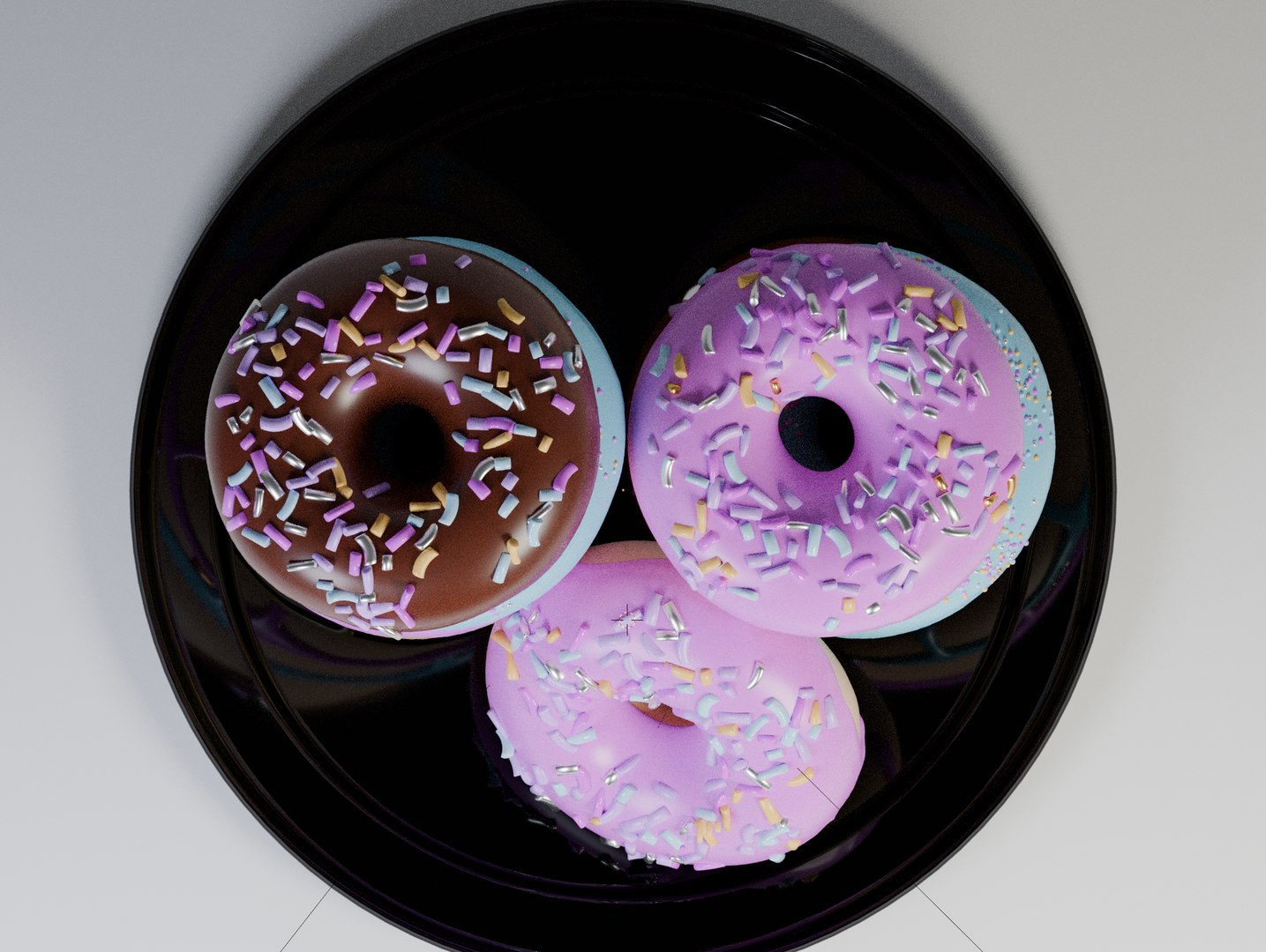 Donut Stack On Plate 3D Model - TurboSquid 2226199