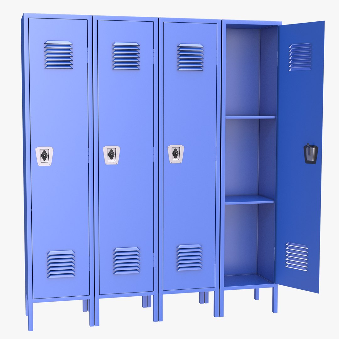 School Lockers 3D - TurboSquid 1839079