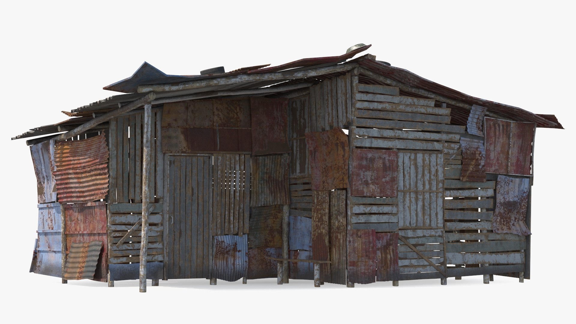 Rusty Sheet Metal Hut 3D - TurboSquid 2330245