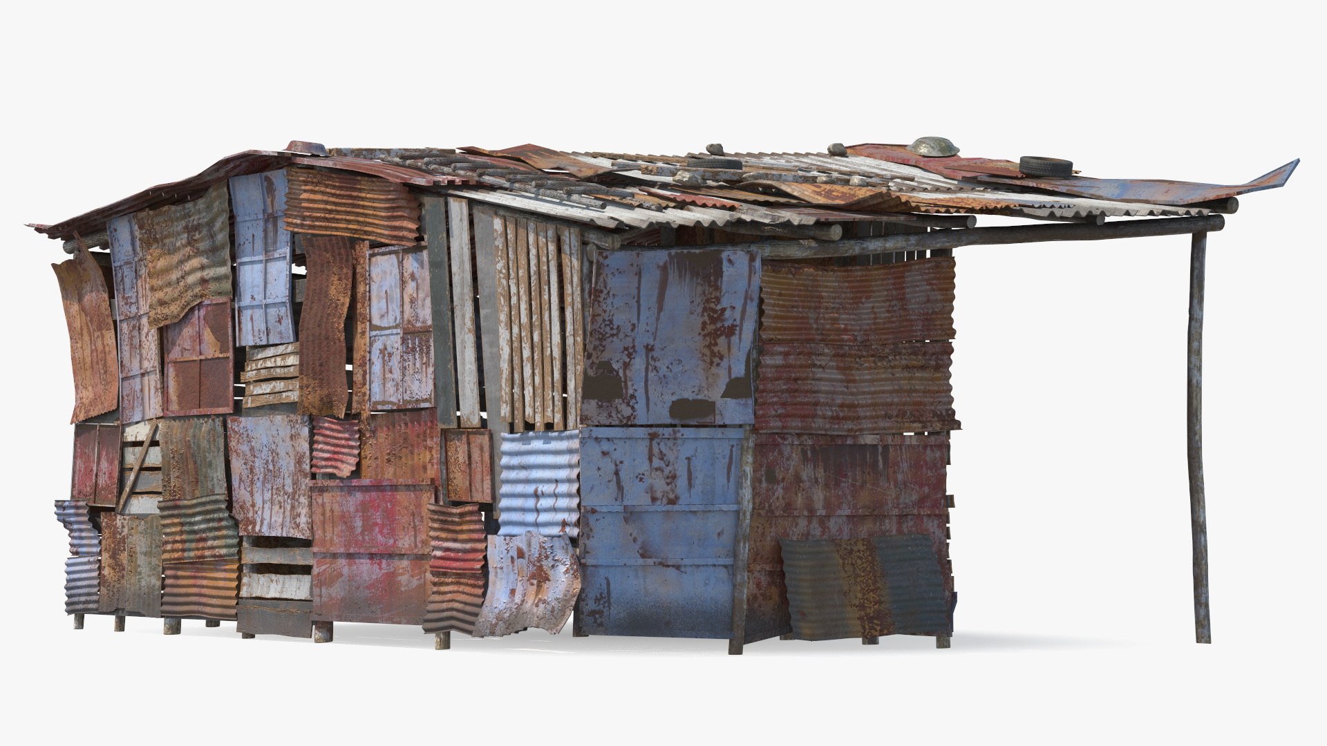 Rusty Sheet Metal Hut 3D - TurboSquid 2330245