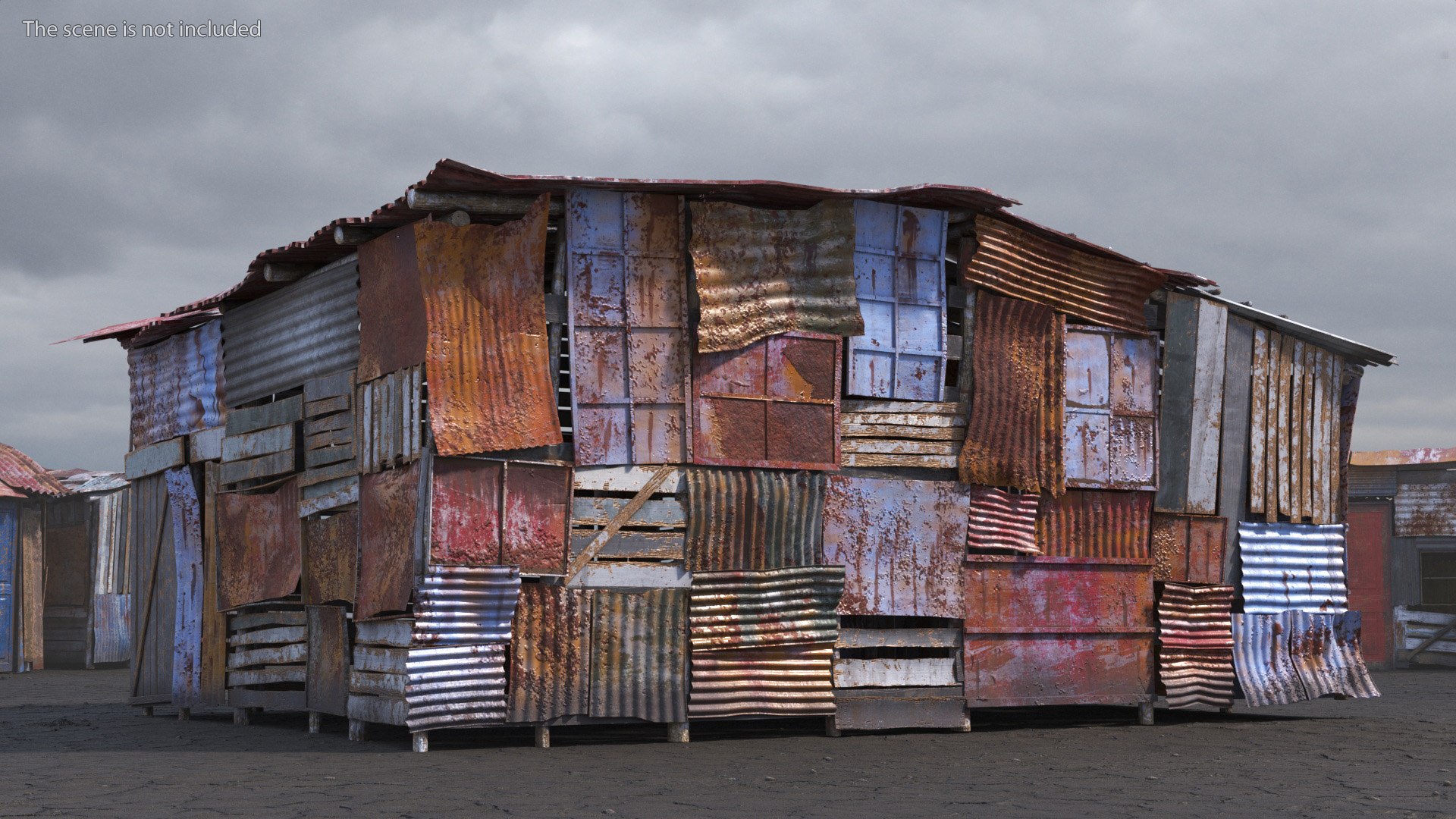 Rusty Sheet Metal Hut 3D - TurboSquid 2330245