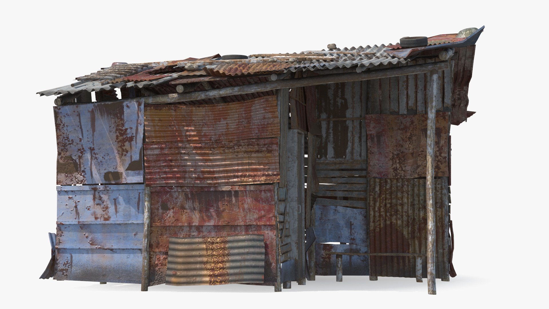 Rusty Sheet Metal Hut 3D - TurboSquid 2330245
